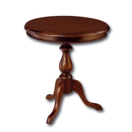 Стол чайный DOMKORLEONE круглый, D60 см, красное дерево (mahogany wood), цвет орех NAA (светло-коричневый)