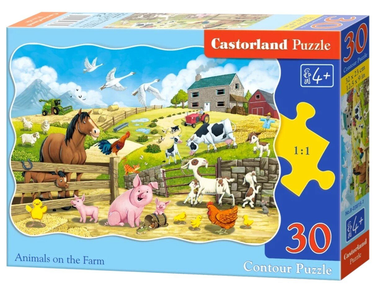 Пазл детский Castorland 30 деталей: Животные на ферме