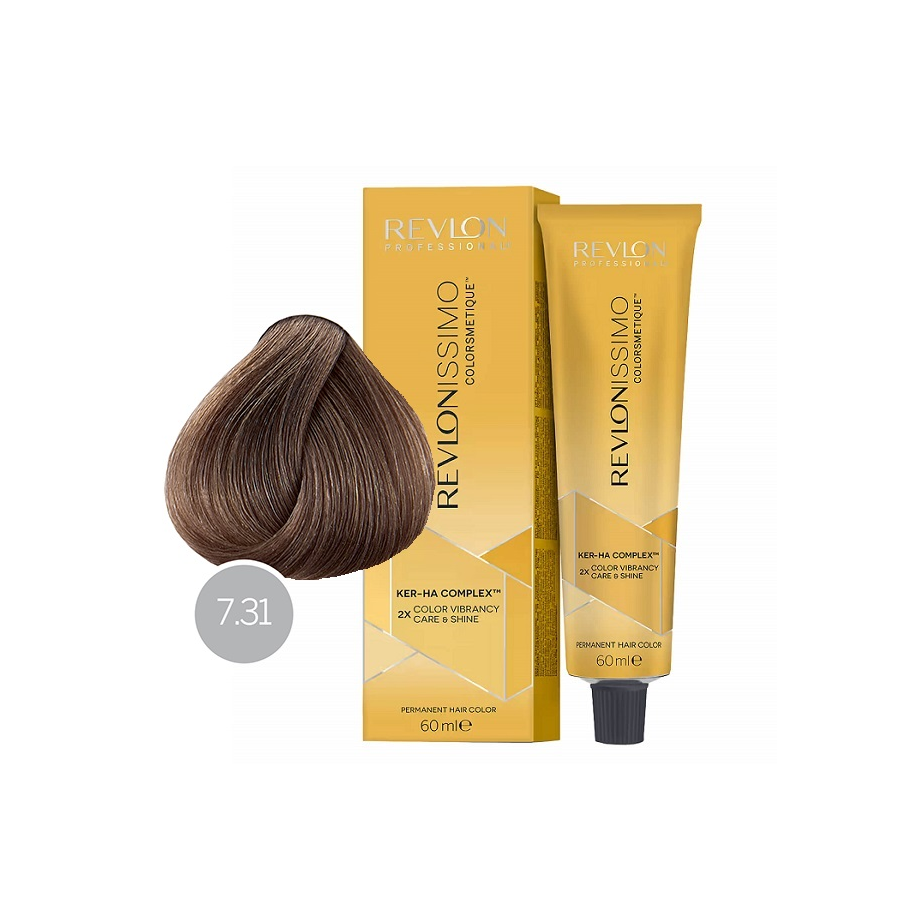 Revlon Professional Revlon Revlonissimo Colorsmetique 7.31 - Перманентная краска для волос блонд золотисто-пепельный 60 мл