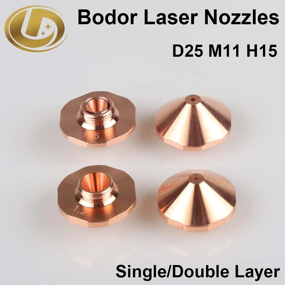 DLEI Лазерное сопло Bodor D25mm H15 калибр 1.0-5.0 мм 2.5mm, Single Layer