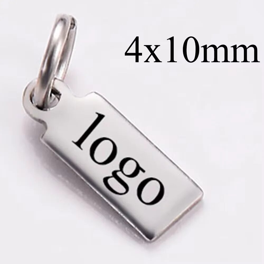 Подвеска с логотипом, 4x10mm, нержавеющая сталь