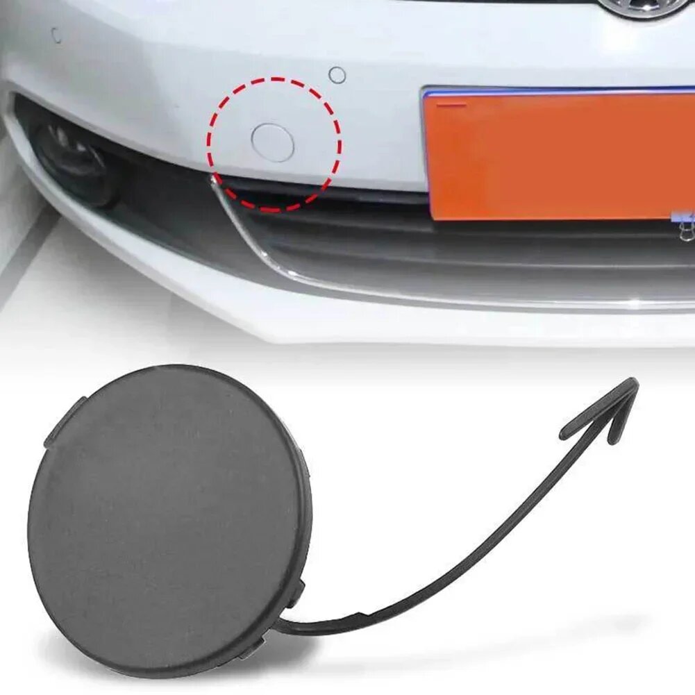 Крышка проушины фаркопа переднего бампера автомобиля 5C 6807241 Для Volkswagen VW MK6 2011-2014 фаркоп, крышка прицепа, неокрашенная