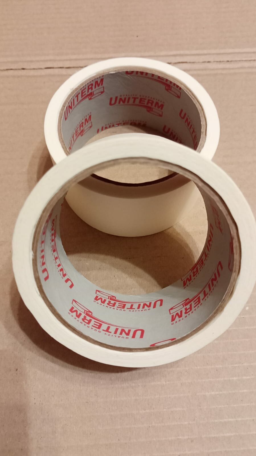 Скотч малярный односторонний белый UNITERM , 48 мм х 18 м, 6 шт.