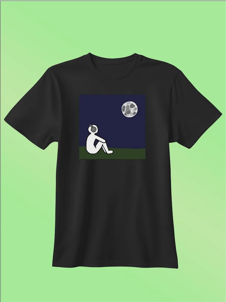 Футболка человек в наушниках