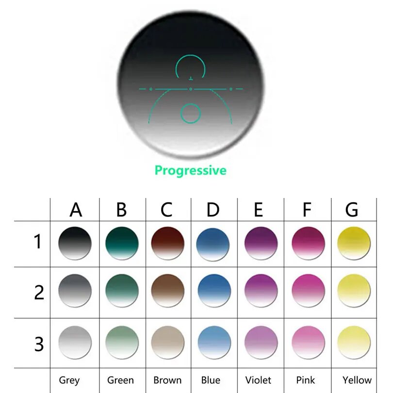 Тонированные прогрессивные линзы солнцезащитных очков свободная форма антибликовое Антибликовое покрытие HMC асферическая смола