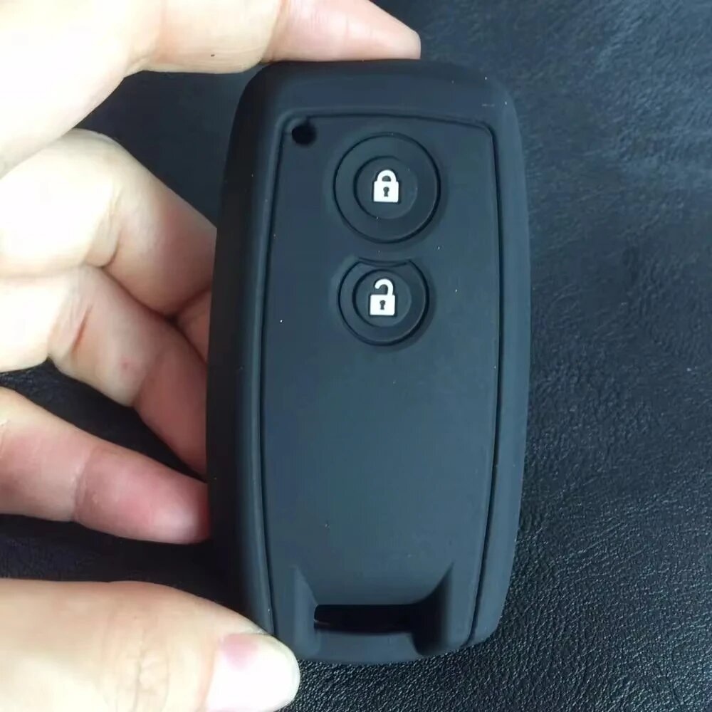 Силиконовый резиновый чехол для ключей, защитный держатель для SUZUKI Swift Sport SX4 SCORSS grand vitara, 2-кнопочный чехол для ключей черный