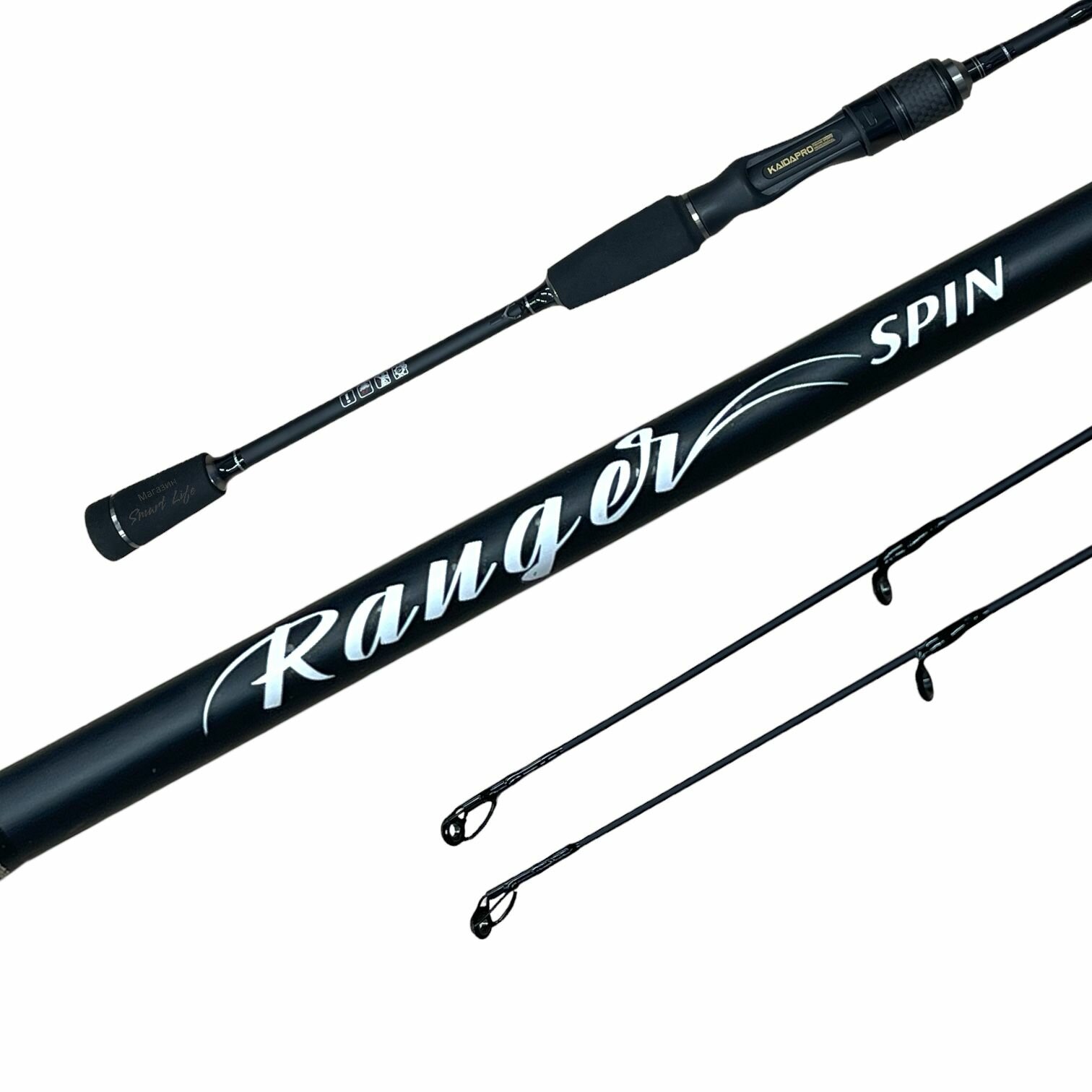 Спиннинг Kaida Ranger 198 см 2 хлыста 1-8 2-12 гр кайда ренжер ультралайт на щуку судака форель для микроджига, твичинга