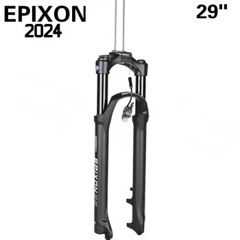 SR SUNTOUR EPIXON 2024 Новый горный велосипед с пневматической подвеской 100 мм, туристический QR 9X100 мм, 29-дюймовая передняя вилка для велосипеда, черный (тросовое управление)