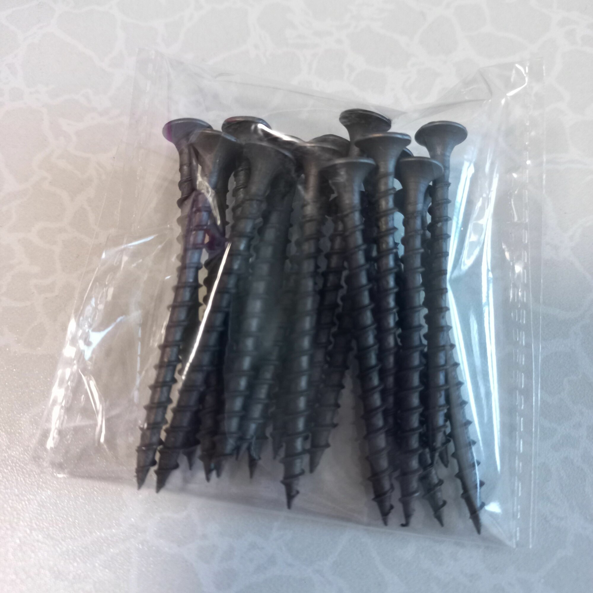 Саморез гипсокартон-дерево 3.5* 51мм (20 шт), саморез по дереву (черный)