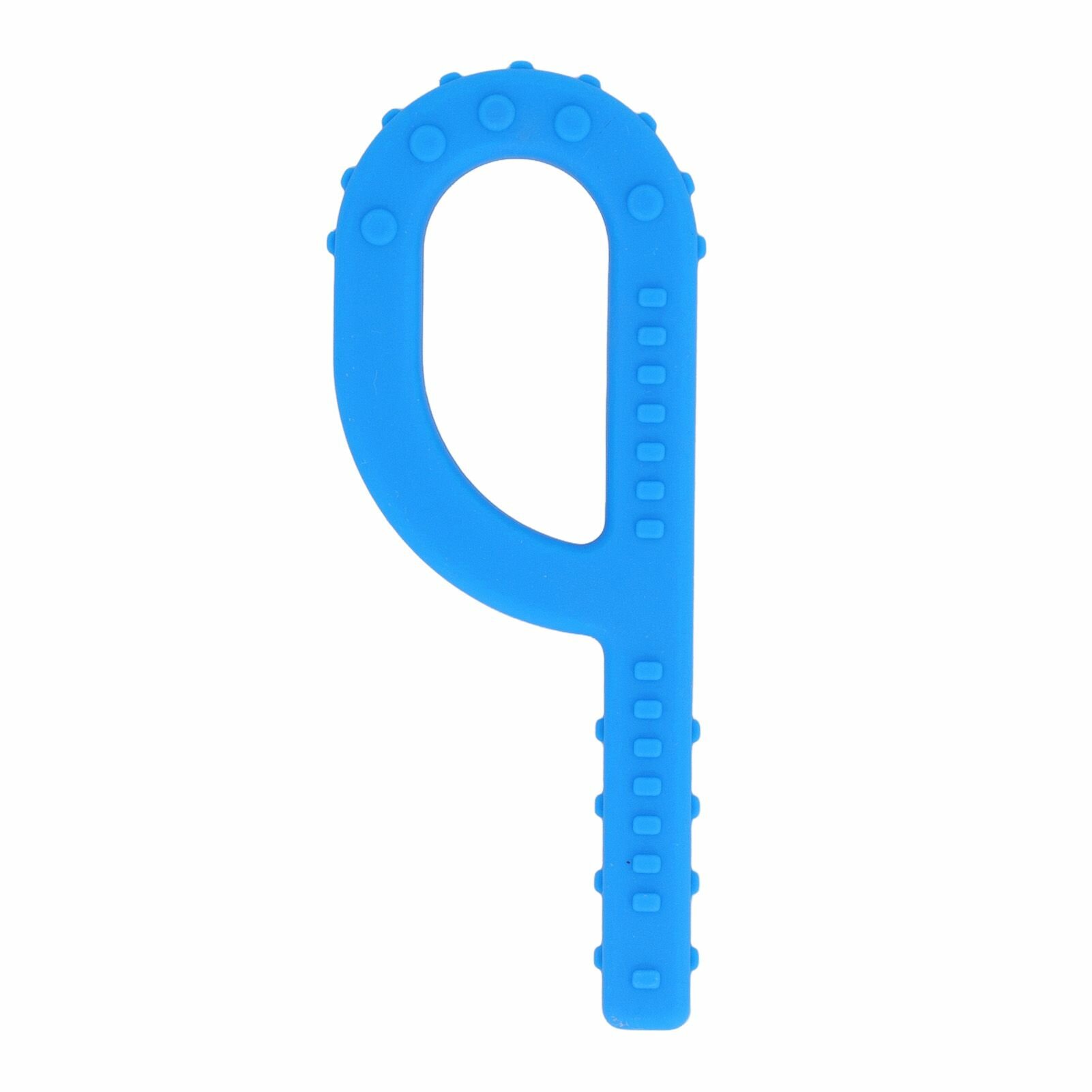 Синий силиконовый мотор для полости рта, инструмент для жевания, P-образная форма для детей, страдающих аутизмом, сенсорная ручная игрушка для детей, снимающая тревогу и стресс