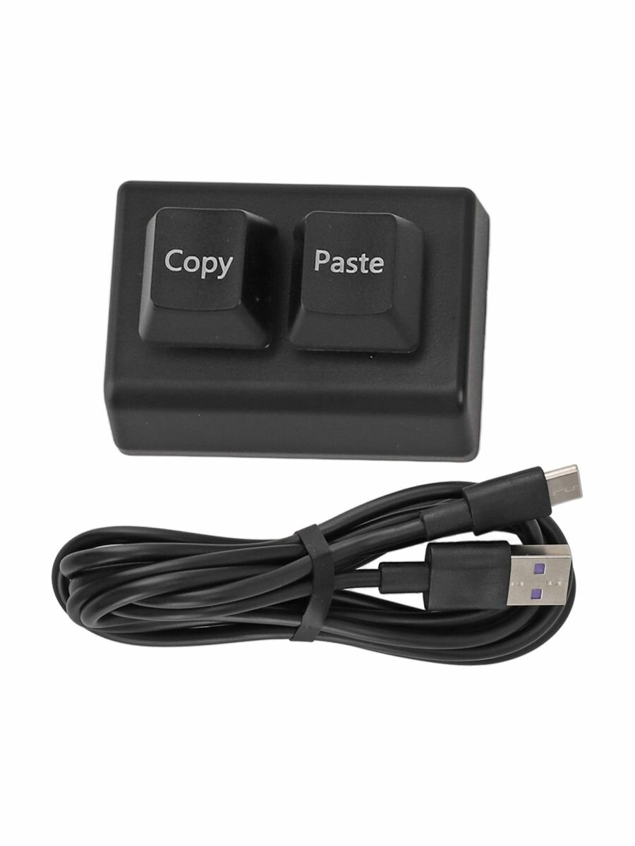 Программируемая механическая клавиатура с 2 клавишами, красный переключатель, мини-клавиатура с подключением USB-C для игровых офисных носителей с функцией копирования и вставки