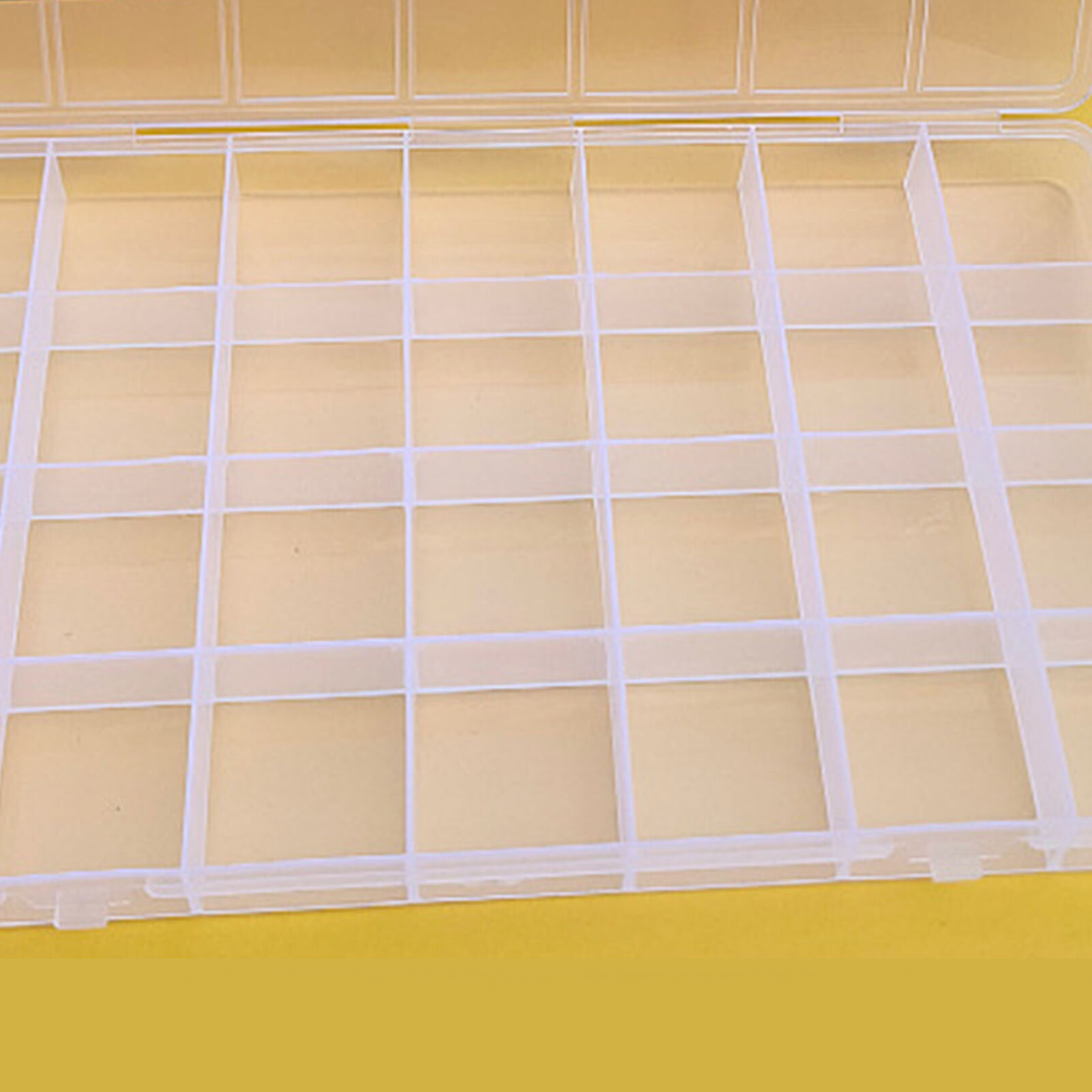 Прозрачный пластиковый ящик для хранения, 28 сеток, АБС-пластик, прозрачный органайзер для мелких предметов, коробка для ювелирных изделий, резинок для волос