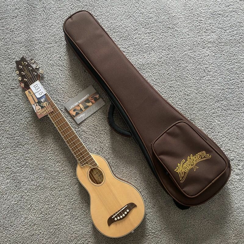 Одноплатная дорожная деревянная гитара Washburn 34inch Yunshun Wood, голосовая гитара с утолщенной сумкой