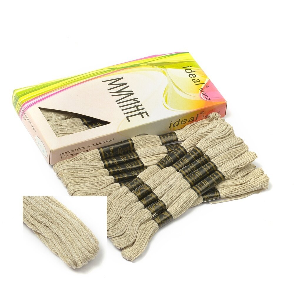 Нитки мулине IDEAL 100% хлопок, 24х8 м, цвет 214 (МУЛ. ТВ. IDEAL.214)