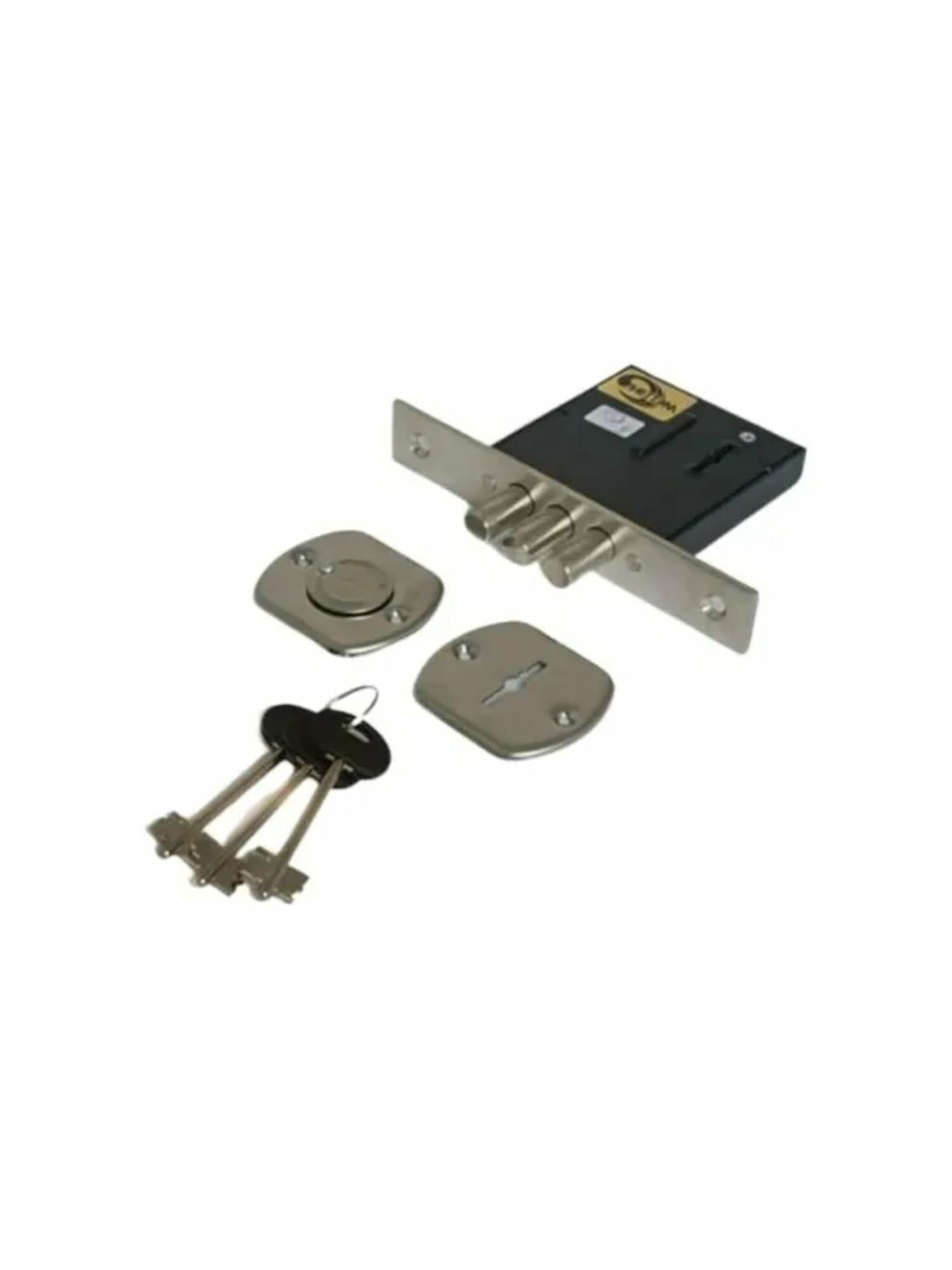 Замок врезной меттэм ЗВ8 852.0.0 норма (3кл) без тяг, декоративная накладка