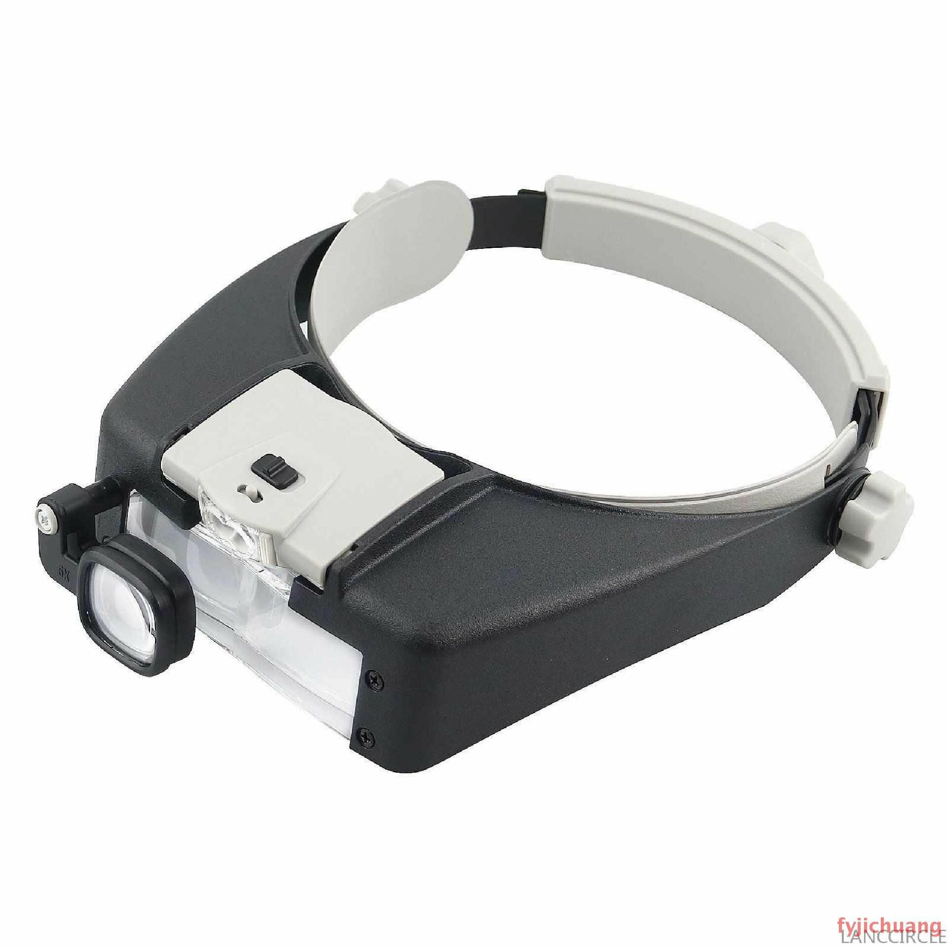 Светодиодная лупа на оголовье с 4 уровнями увеличения и подсветкой для ювелиров, пайки, моделирования и рукоделия