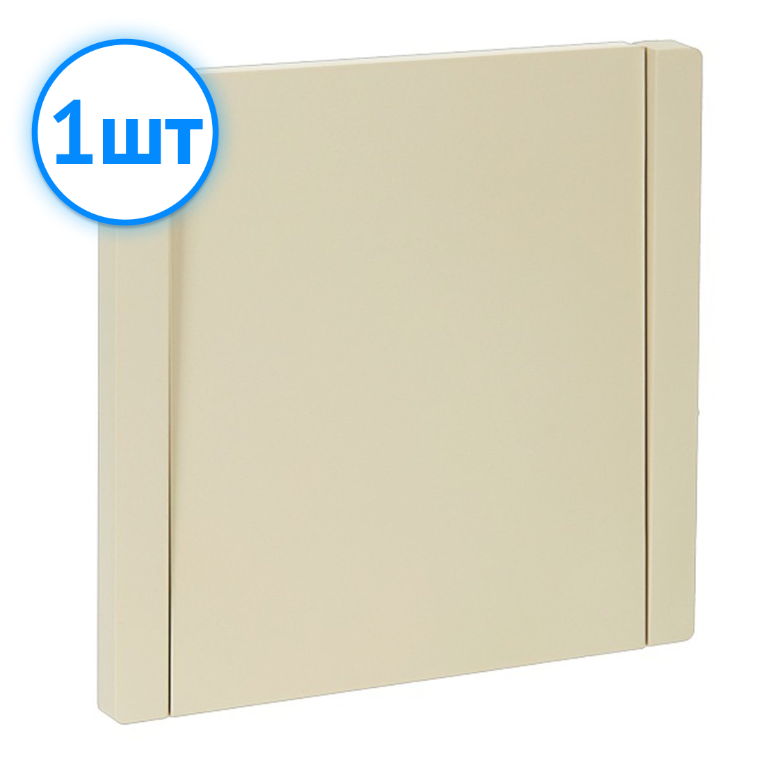 Выключатель одноклавишный самовозвратный IEK FORTE&PIANO 10А FP410 ваниль FP-V14-0-10-1-K10