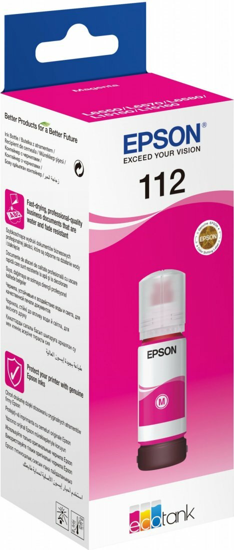 Картридж струйный Epson 112 C13T06C34A пурпурный (6000стр.) (70мл) для L11160/L15150/L15160/L6490/L6550/M15140