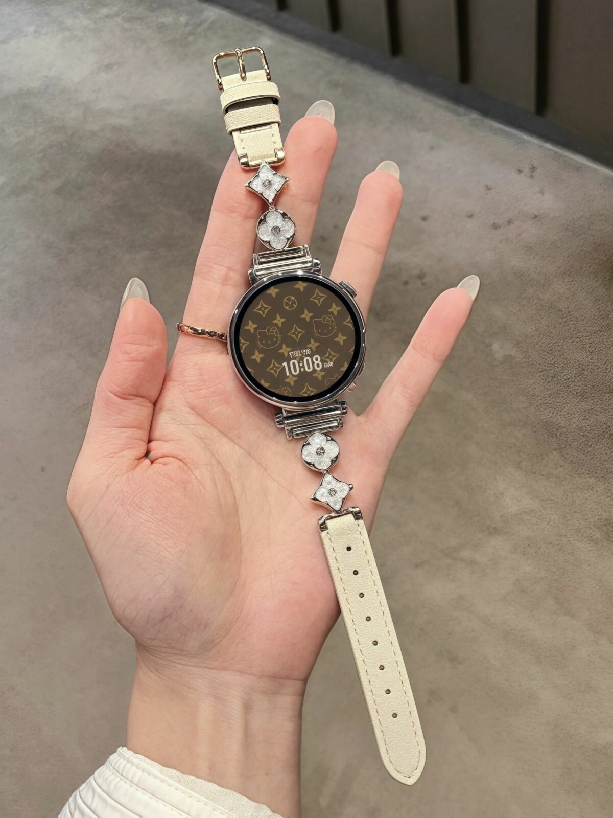 Металлический кожаный ремешок для часов Louis Vuitton, подходит для фитнес-браслета Huawei GT6 41 мм , Huawei GT5 41 мм/GT4 41 мм и GT5 Pro 42 мм, модный ремешок