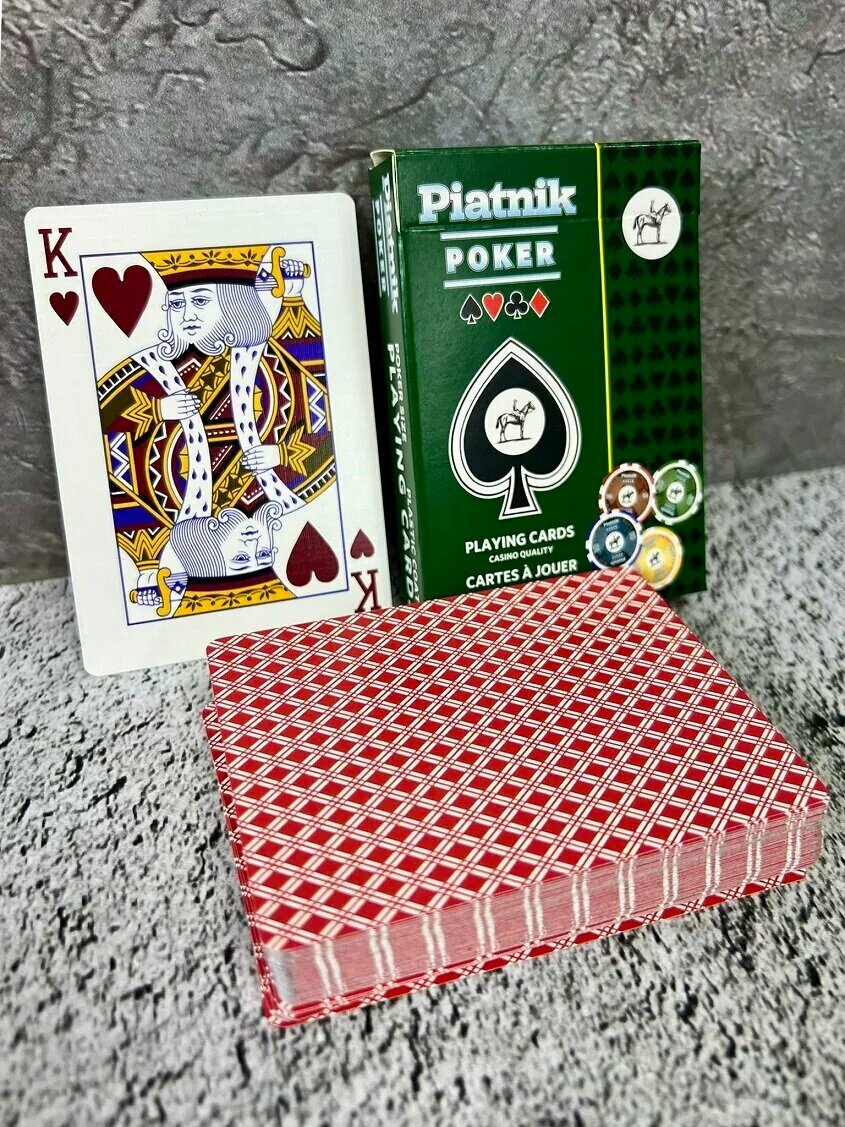 Карты игральные "Piatnik Poker", 54 шт, пластиковое покрытие