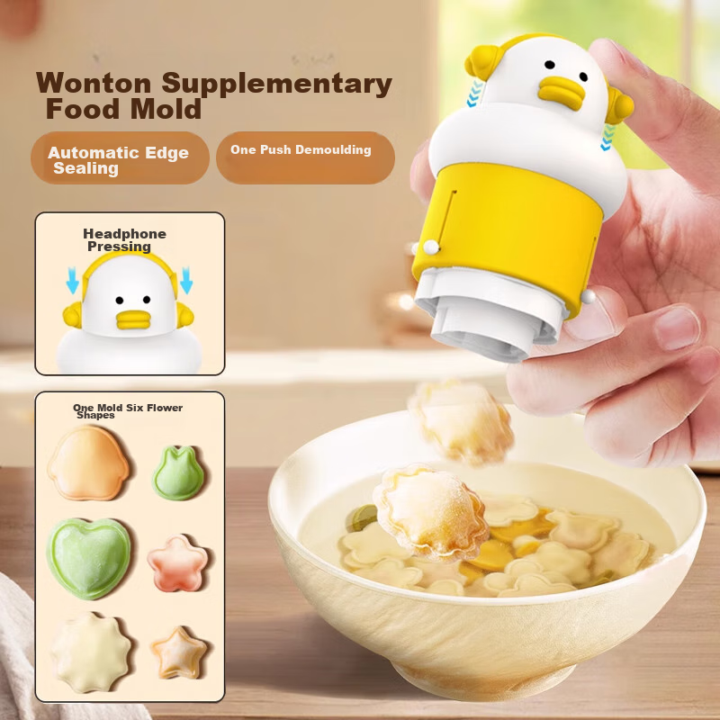 Baoshi Baby Food Mold with Automatic Edge Sealing, Wonton Mold, Infant Supplementary Food Butterfly Noodle Mold, Baking Tool, Embossing Mold