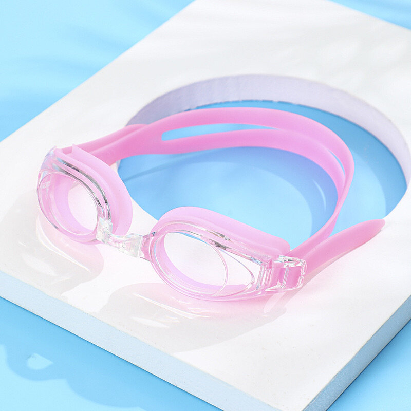 Очки для плавания, силиконовые, розовые