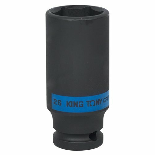 Головка торцевая ударная глубокая шестигранная 1/2, 26 мм, KING TONY King Tony 443526M