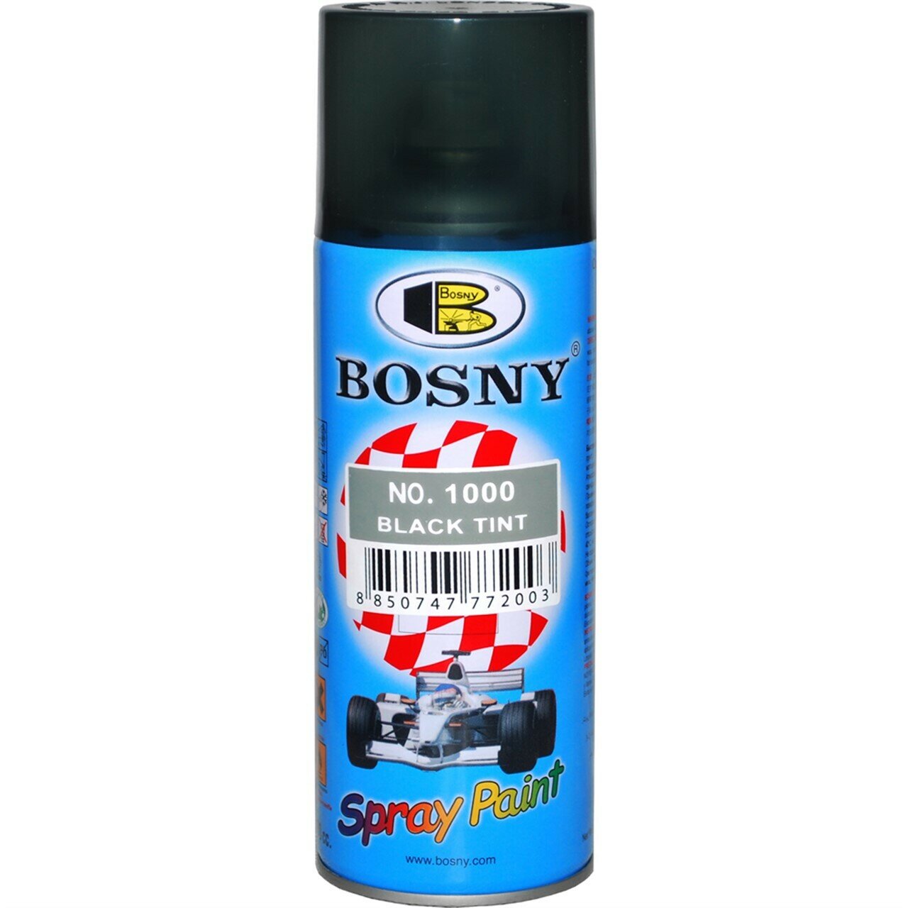 Bosny Лак тонировочный, название цвета "Черный", аэрозольный баллон, объем 520 мл.