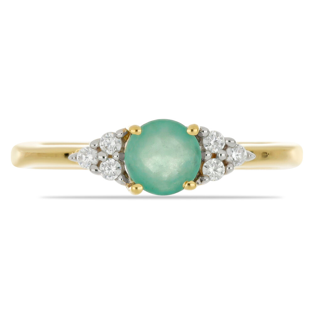 Кольцо тонкое, серебро, 925 проба, изумруд