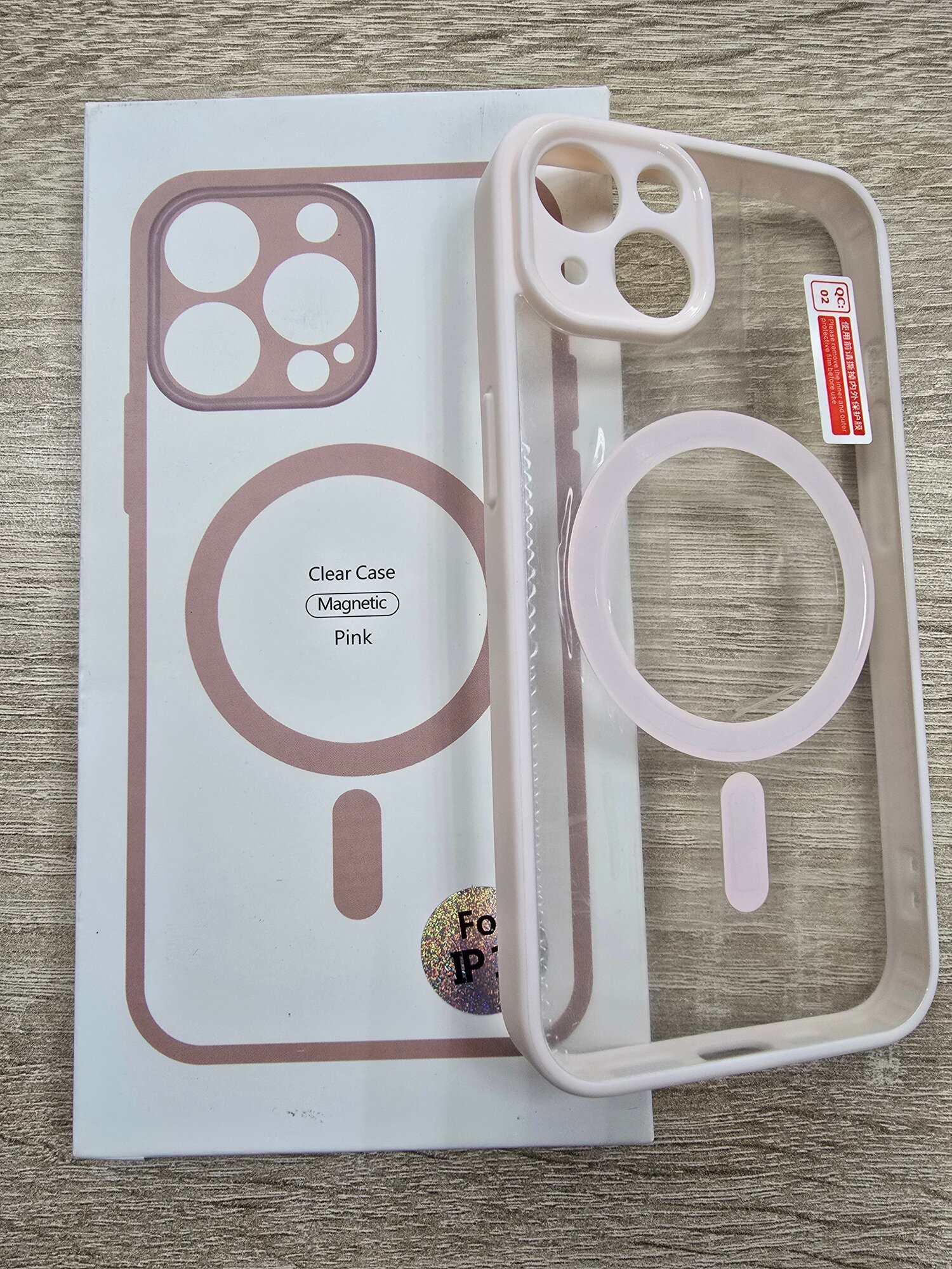 Чехол для iPhone 13 6.1", Clear Case Color with Magsafe, С защитой камер, Pink