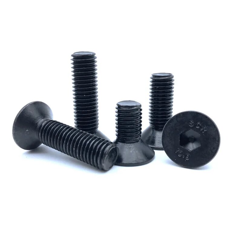 10П UNC 2 # -56 4 # -40 6 # -32 8 # -32 10 # -2410 # -32 10,9 класса из углеродистой стали, шестигранный винт с потайной головкой и шестигранной головкой, болт с плоской головкой