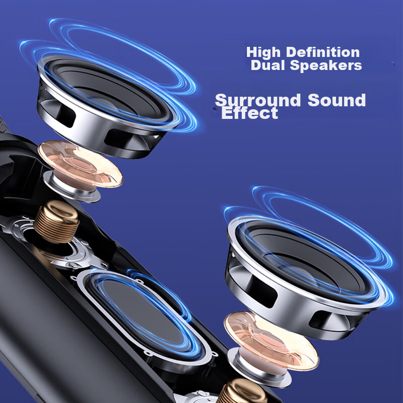 Soaiy MC67 Microphone Speaker All-In Three-Speaker Wireless Bluetooth Home KTV Recording Host with Built-In Sound Card, Karaoke Device for Everyone [Dianyabiao]