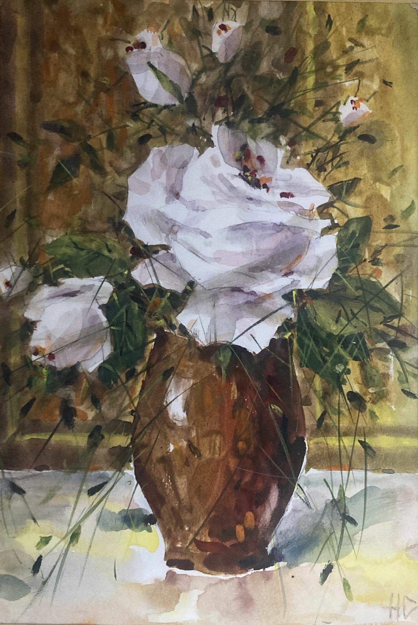 ART-Salon at Oktyabrskaya "Роза", 40х30 см, бумага, акварель; ручная работа