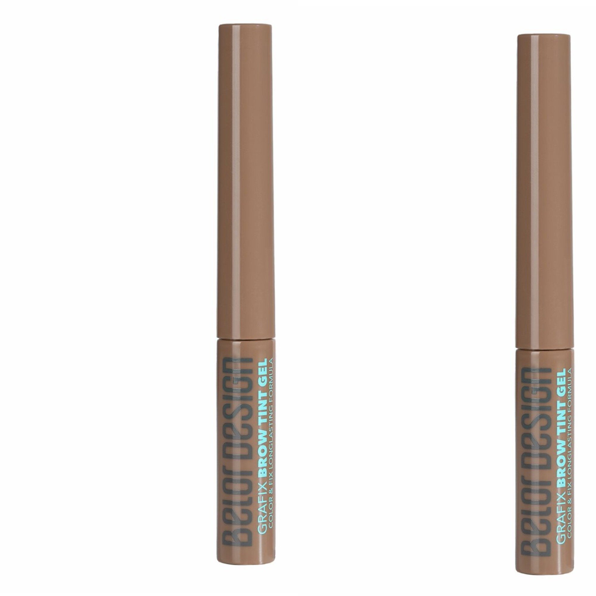 Гель для бровей BelorDesign, гель-тинт, Grafix, тон 02 Коричневый, фиксация, 4 г, 2 шт