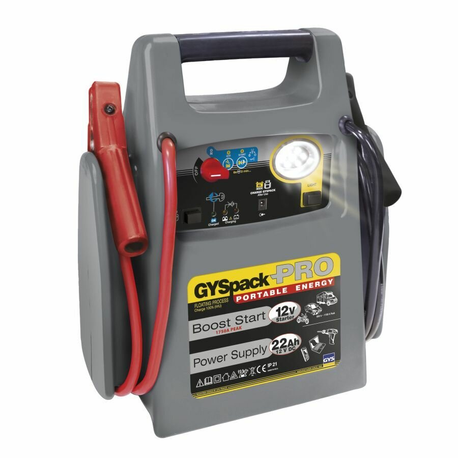 Пусковое устройство GYS GYSPACK PRO (12V, 22Ah, 600А/1750A, 8,9 кг)