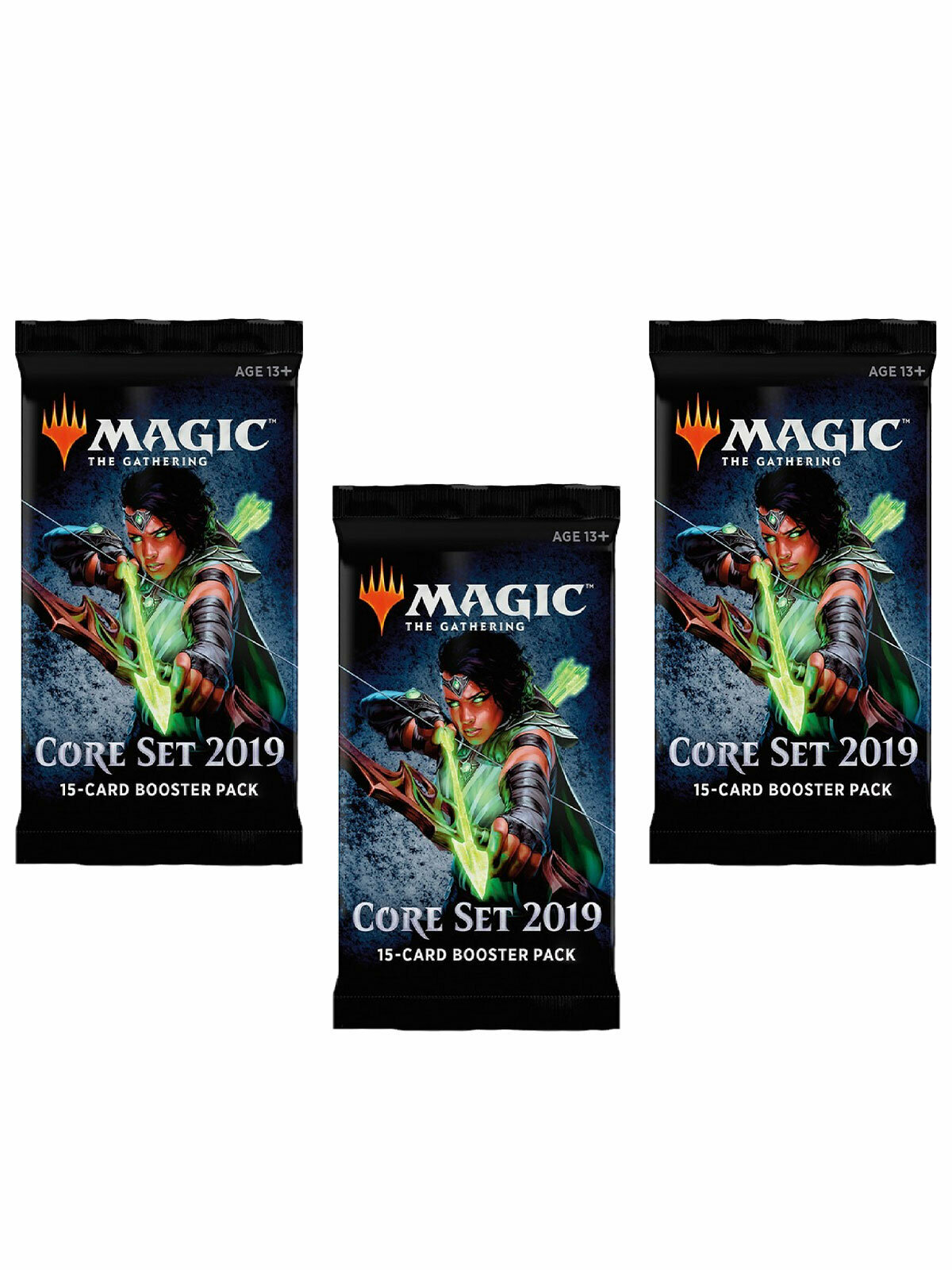 Magic The Gathering: 3 бустера MTG издания Core Set 2019 на английском