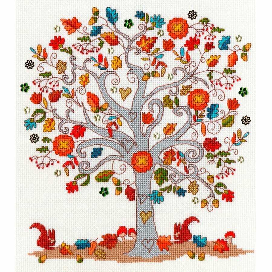 Набор для вышивания Love Autumn (Любимая осень) 23 x 26 см Bothy Threads XKA12