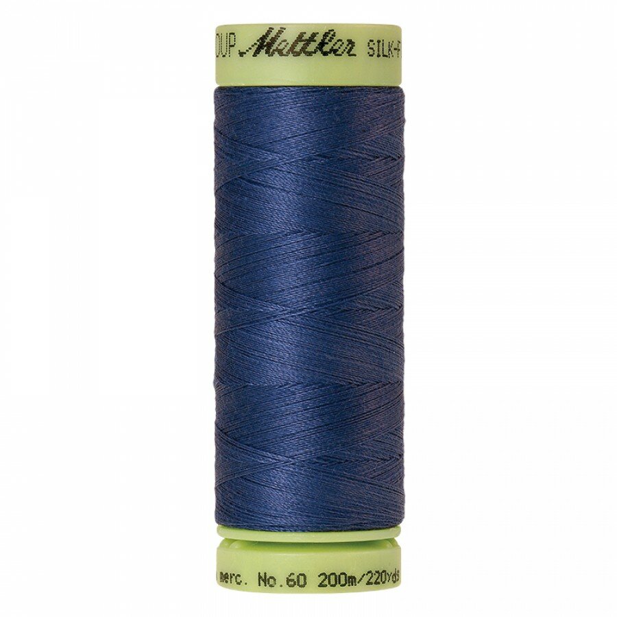 Нить для машинного квилтинга SILK-FINISH COTTON 60, 200 м 1316 Steel Blue