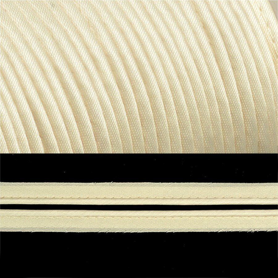 Кант TBY атласный шир.11мм цв. F104 молочный уп.65,8м