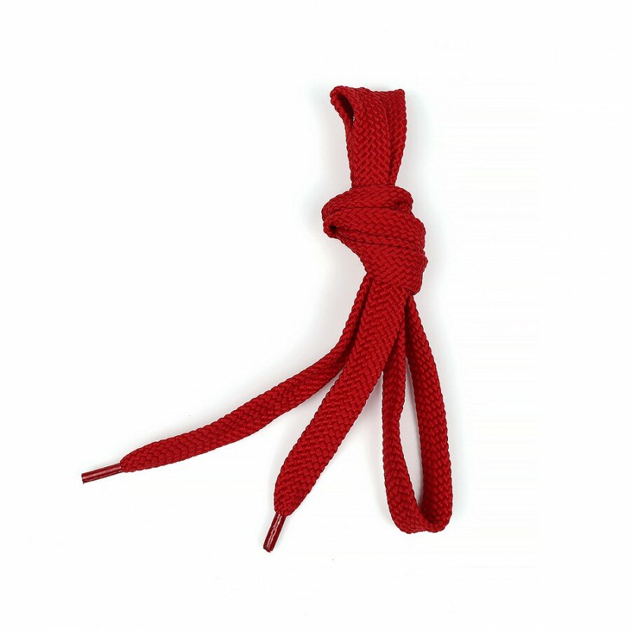 Шнурки плоские полиэфир 15мм цв. красный 1812 57/15 130см уп.50шт