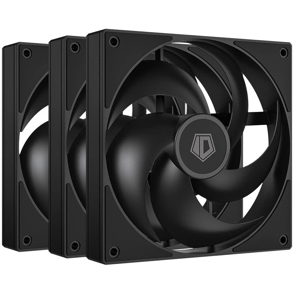Вентилятор для корпуса ID-Cooling AS-120-K черный 120мм 2000rpm 27.2db 4-pin