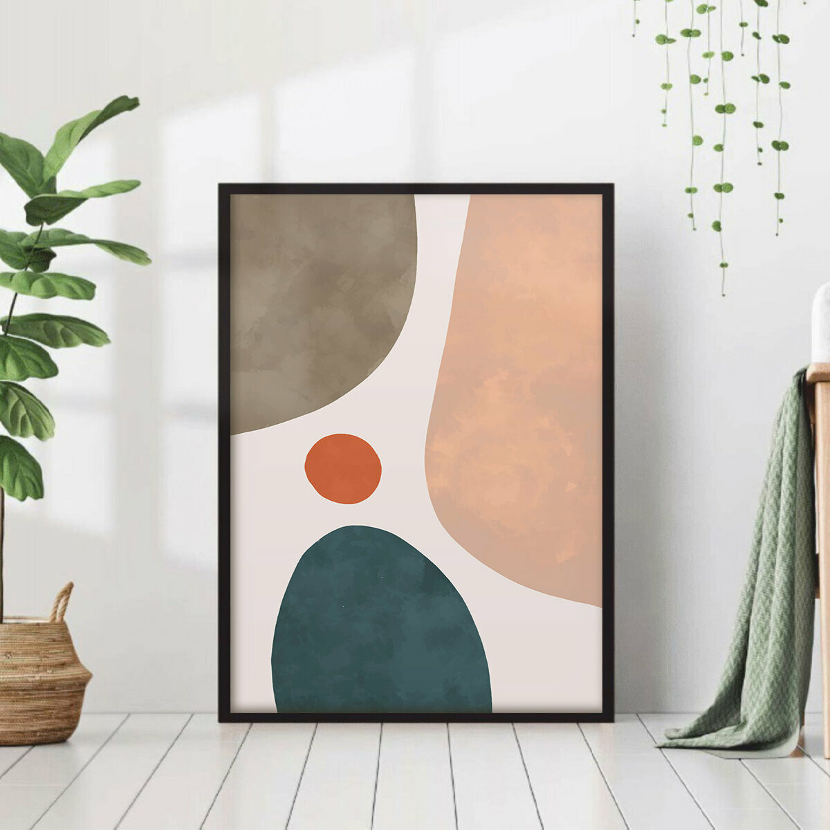 Постер "Пятна" 50x70 в черной рамке на стену для интерьера