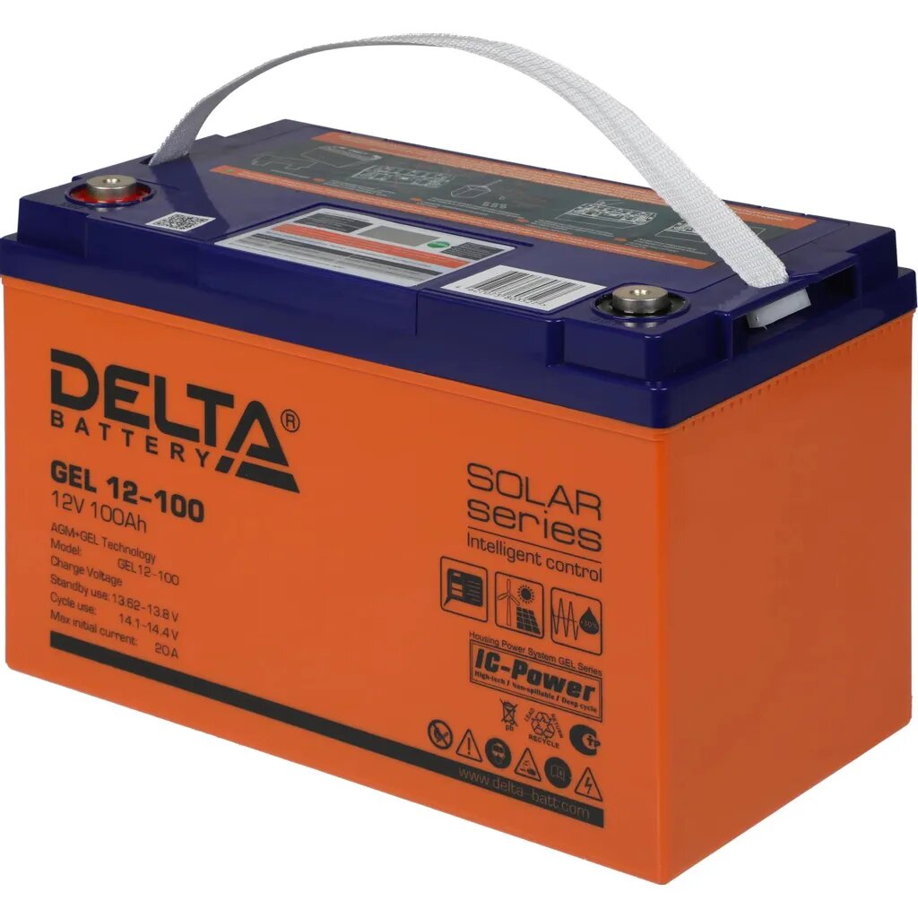 Аккумуляторная батарея Delta GEL 12-100 для ИБП, 12В, 100Ач