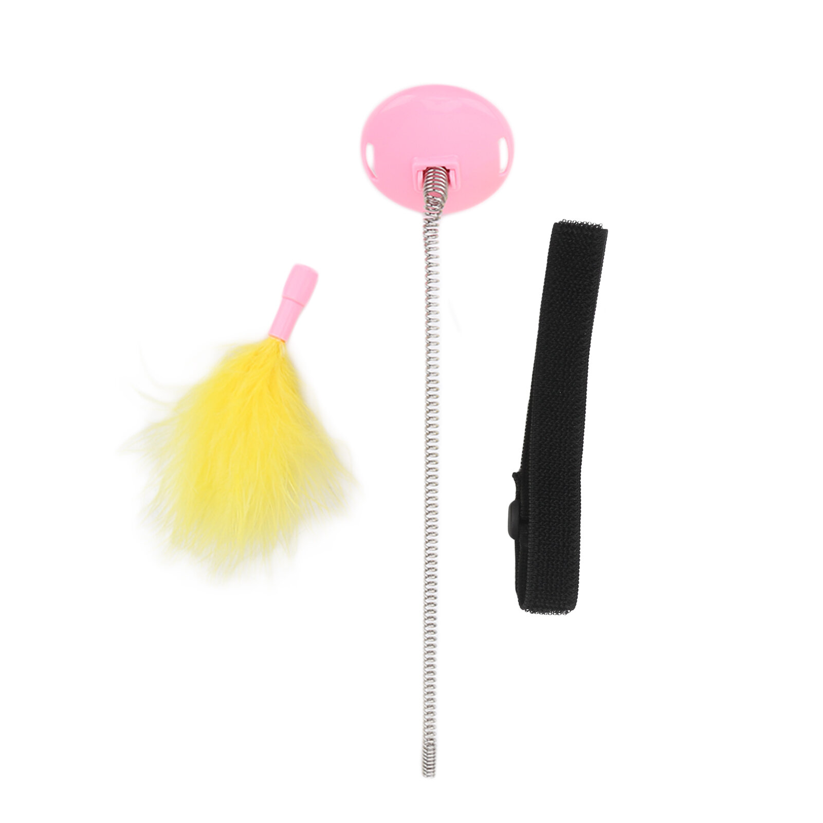 Ошейник-дразнилка для кошек (розовый, перья)