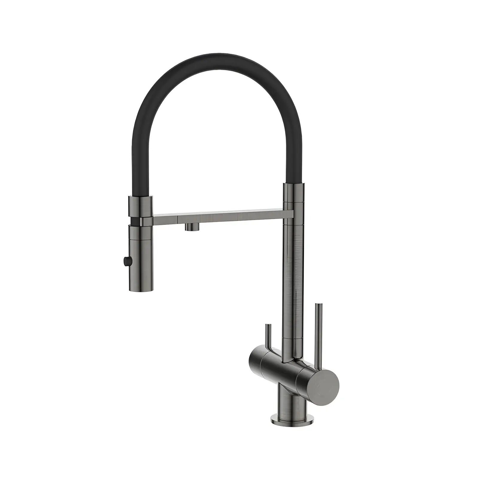 Смеситель для кухни IDDIS с фильтром и гибким изливом, графит, Ace (ACEGMFFi05)