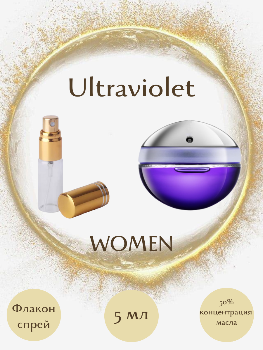 Духи масляные Ultraviolet масло спрей 5 мл женские, восточные, цветочные
