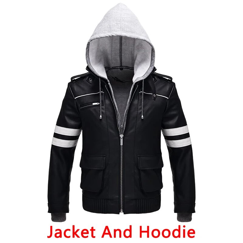 Костюм Alex Mercer из искусственной кожи Черный, L, Jacket And Hoodie