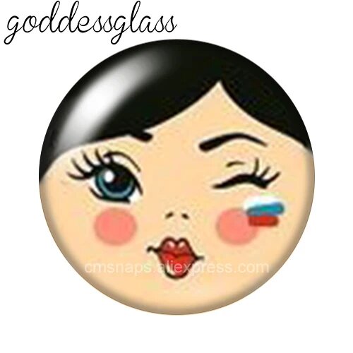 Стеклянные кабошоны Goddessglass круглые фото 10 шт. 14mm, ZB2048-06