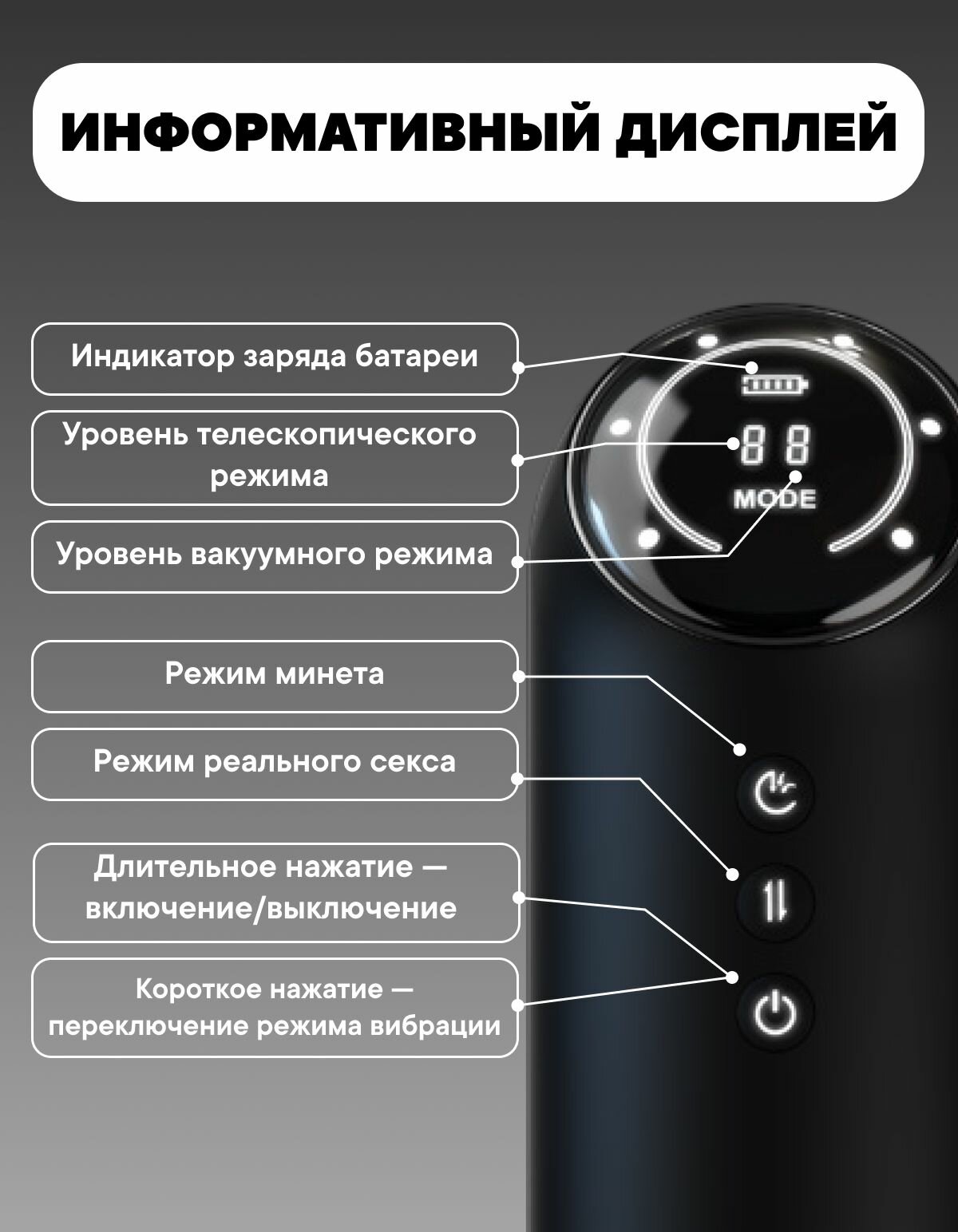 Мастурбатор m360, эффект смазки, 10 режимов, черный, силикон/пластик — фото 1
