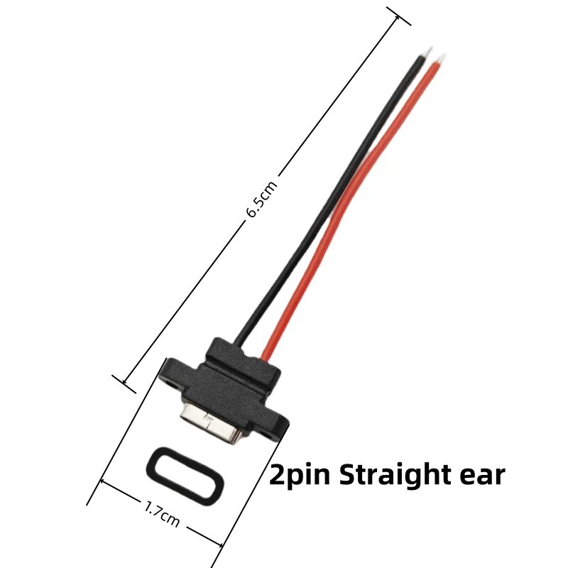 2шт USB-C разъем 2pin Straight ear